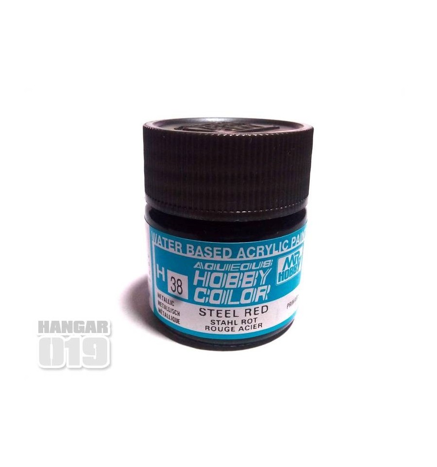 Steel Red H38 Aqueous Mr Hobby - Hangar 019